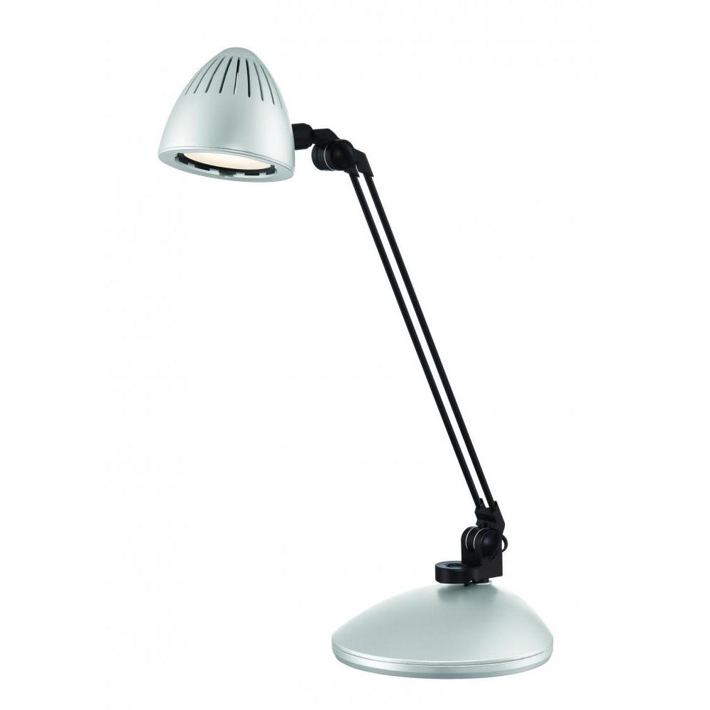 Lavish Home 26 in. Silver LED Contemporary Energy Saving Desk Lamp-72 ...