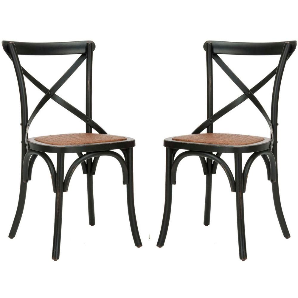Safavieh Franklin Hickory Oak X Back Dining Chair Set Of 2 Amh9500b