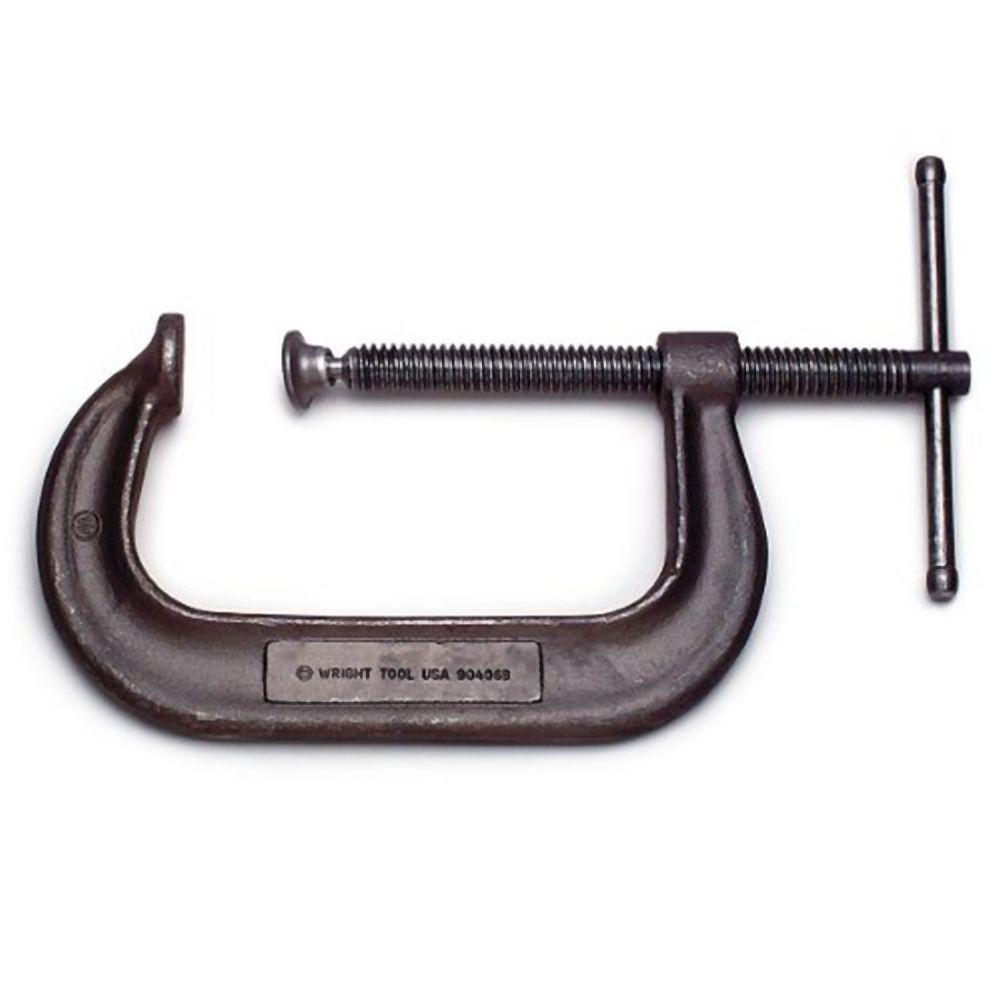 Wright Tool 6 in. Forged Steel Body C-Clamp with Throat Depth-90406B ...