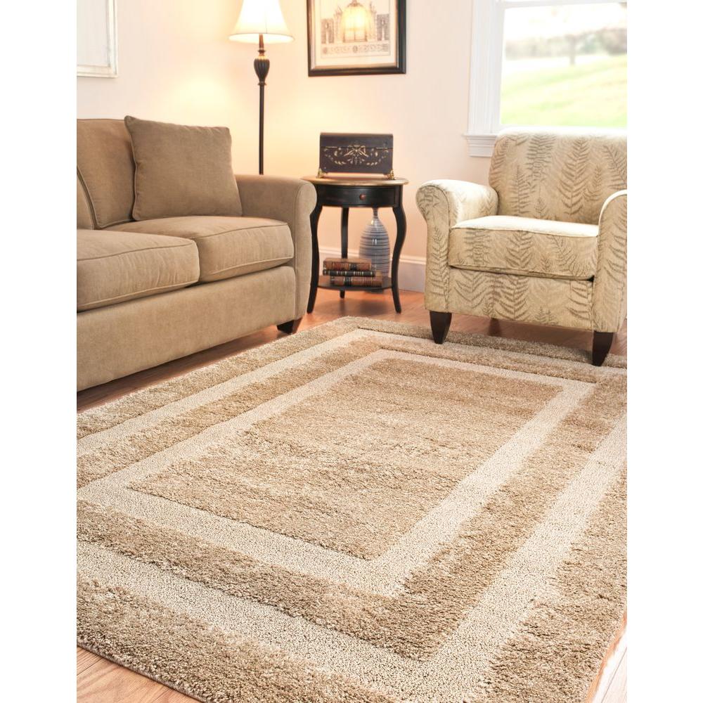 Safavieh Florida Shag Beige 4 Ft X 6 Ft Area Rug SG454 1313 4 The