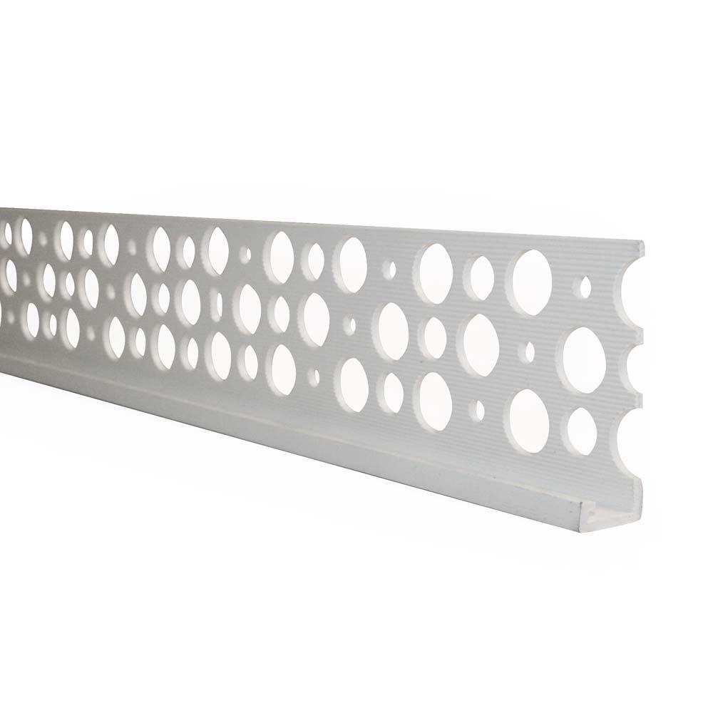 Gibraltar Building Products 3/4 in. x 10 ft. Vinyl Stucco Casing Bead ...