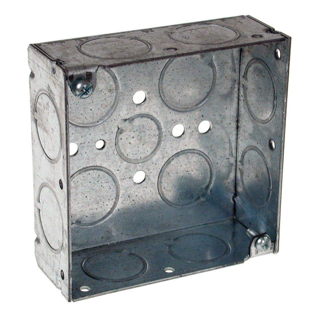 RACO 4 in. Welded Square Electrical Box-181 - The Home Depot