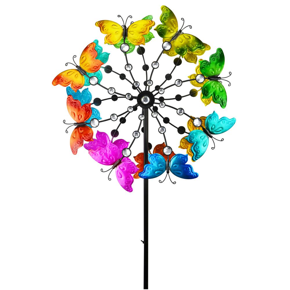 72 in. Metal Butterfly Double Spinner-34445 - The Home Depot