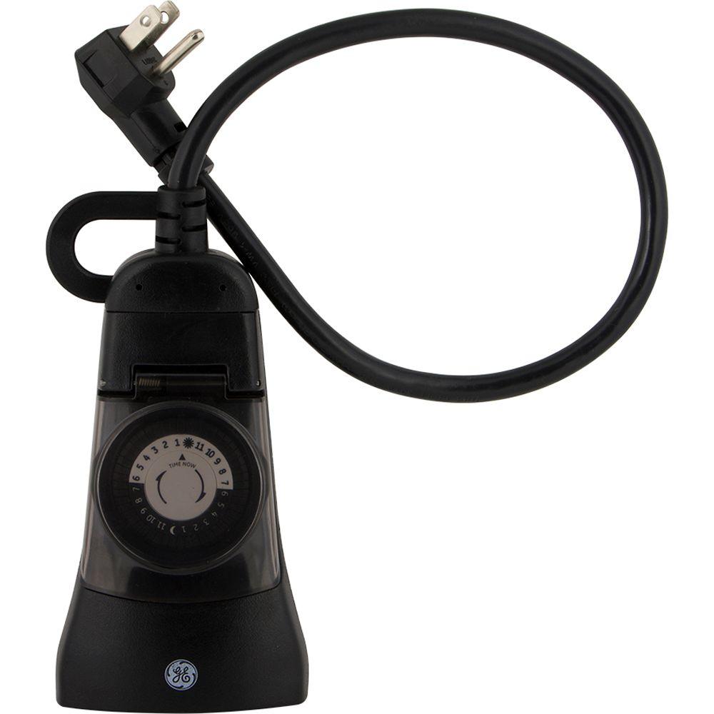 GE 24 Hour Outdoor Plug In Mechanical Timer 15138 The Home Depot