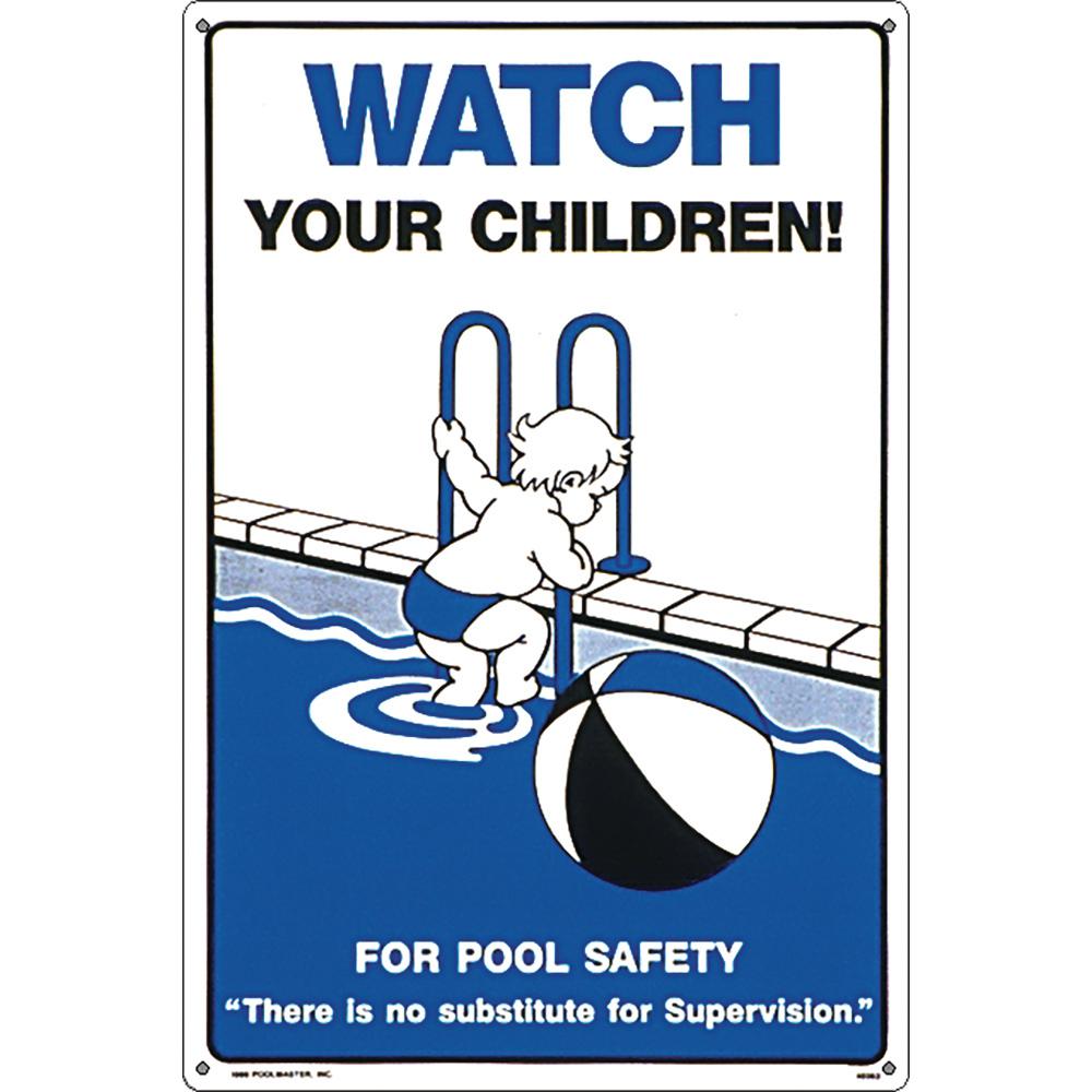 Poolmaster Residential or Commercial Swimming Pool Signs, Watch Your ...