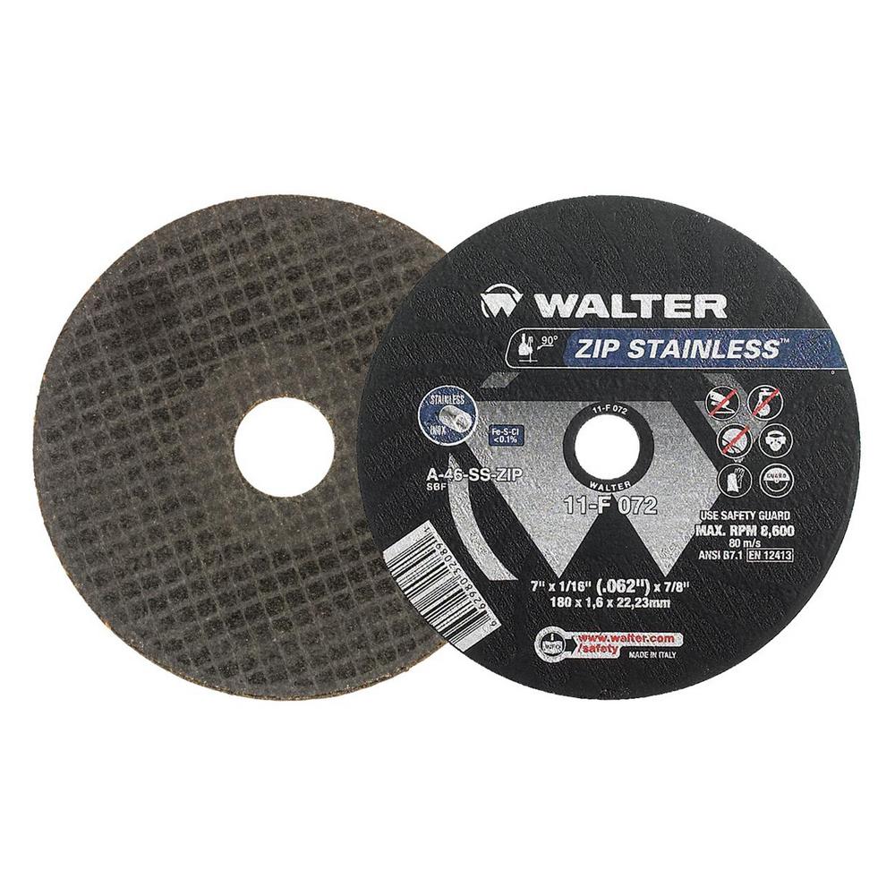 WALTER SURFACE TECHNOLOGIES ZIP Stainless 6 in. x 7/8 in. Arbor x 3/64 ...