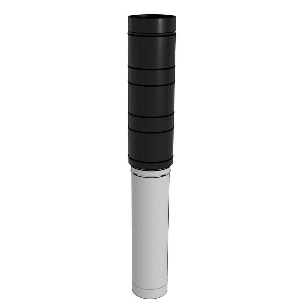 Rinnai 3 in. / 5 in. Plastic Roof Termination Extension Vent Kit for ... Rinnai 3 in. / 5 in. Plastic Roof Termination Extension Vent Kit for ...