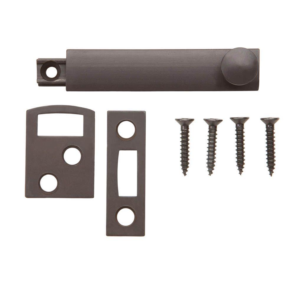 Everbilt 2-1/2 in. Oil-Rubbed Bronze Surface Bolt-15751 - The Home Depot