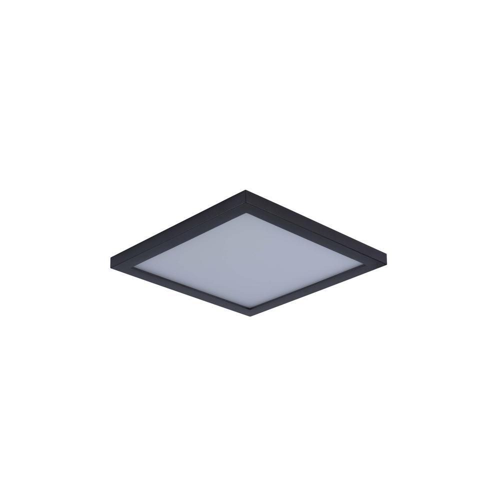Maxim Lighting Wafer 10 in. Satin Nickel Integrated LED Flushmount ...