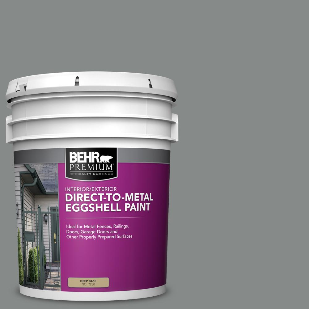 BEHR PREMIUM 5 gal. #N460-5 Slate Rock Eggshell Direct to Metal ...