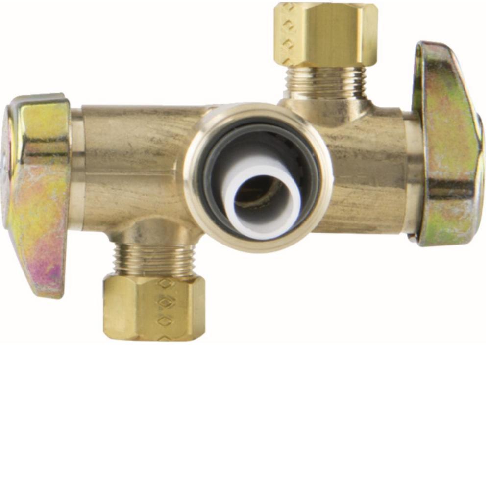 BrassCraft 1/2 in. Push Connect x 3/8 in. OD Comp x 3/8 in. OD Comp ...