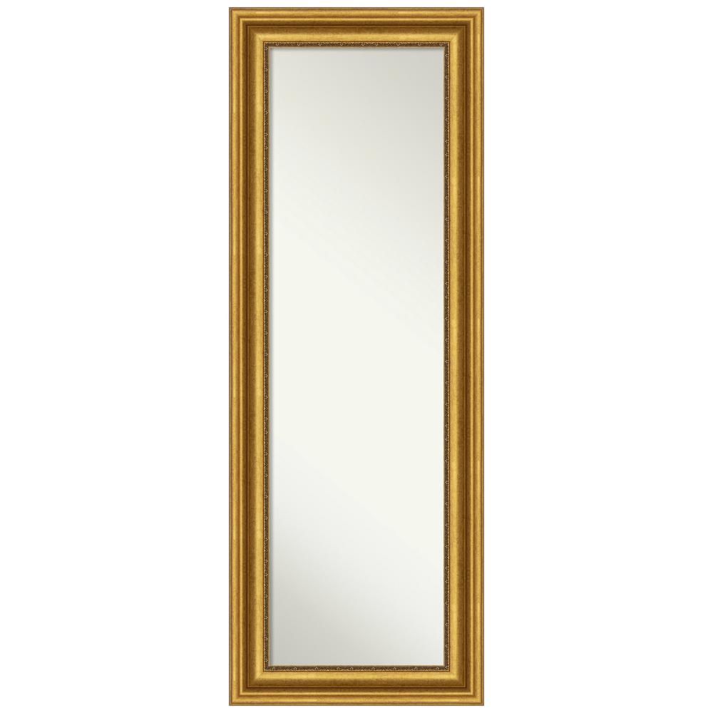 Amanti Art Large Rectangle Antique Gold Metallic Modern Mirror (53.62 ...