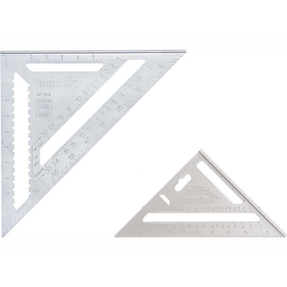 Empire 7 in. and 12 in. Aluminum Rafter Square Set-3990P - The Home Depot