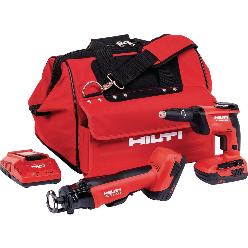 Hilti 22-Volt Lithium-Ion Cordless Cut-Out Tool/Drywall Screw Gun ...