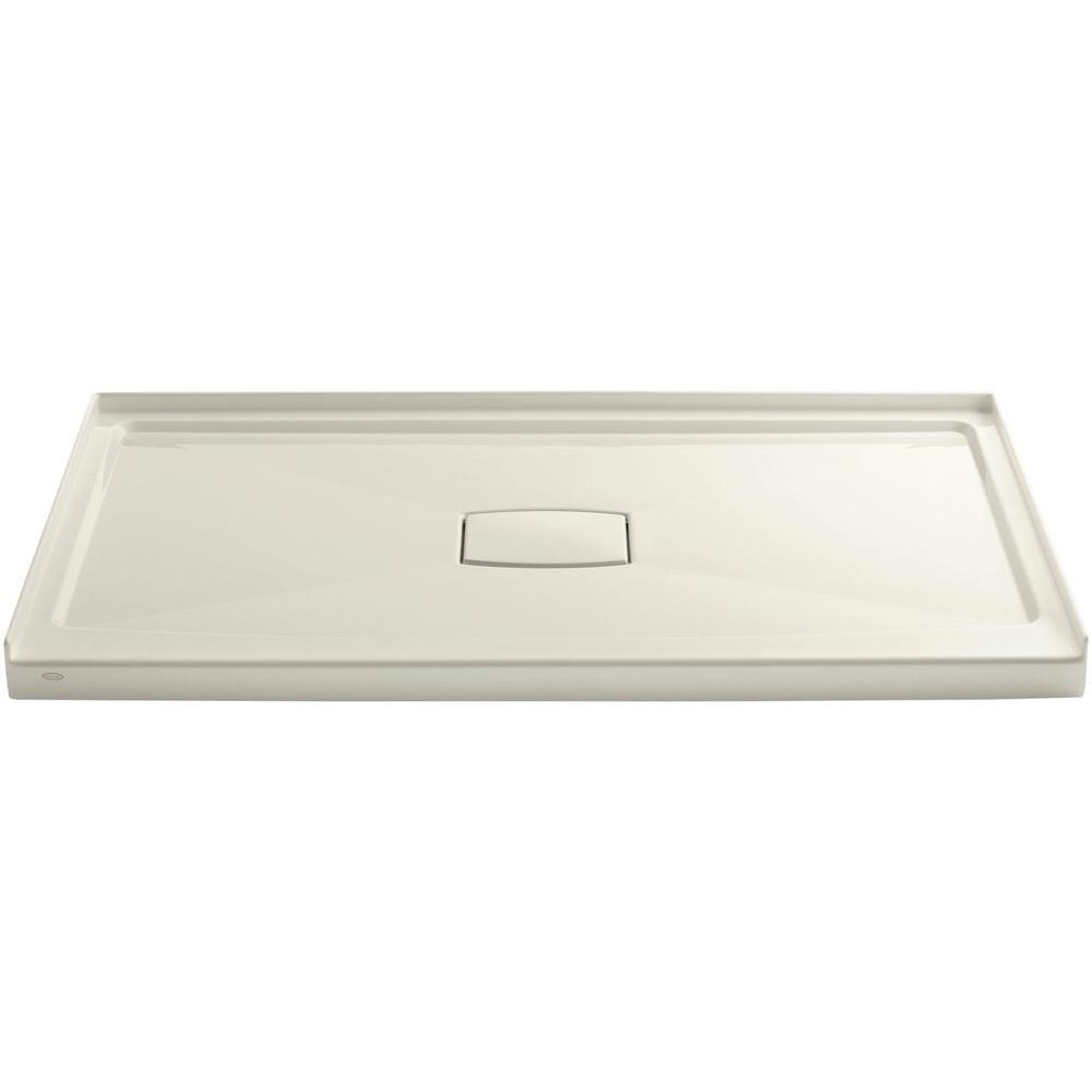 KOHLER Archer 60 in. x 36 in. Single Threshold Shower Base in Biscuit-K ...