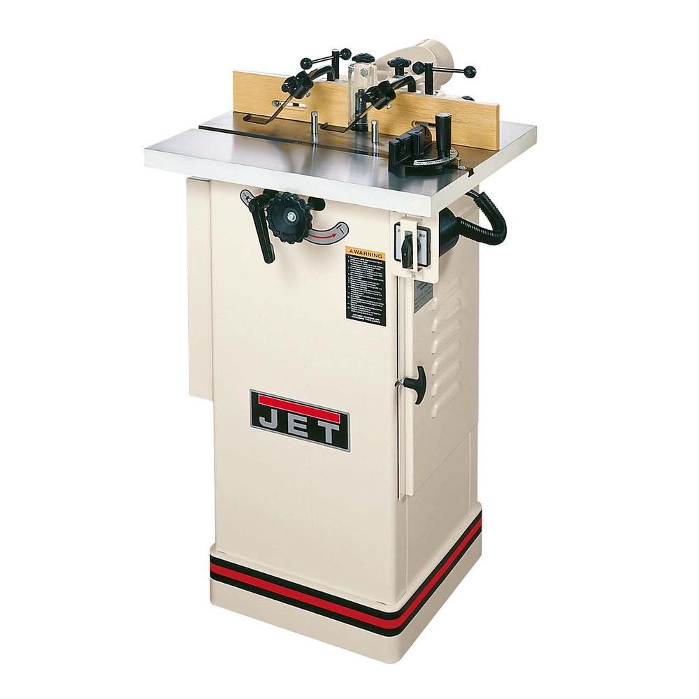 Jet 1.5 HP Woodworking Shaper with Interchangeable Spindle 115/230-Volt ...