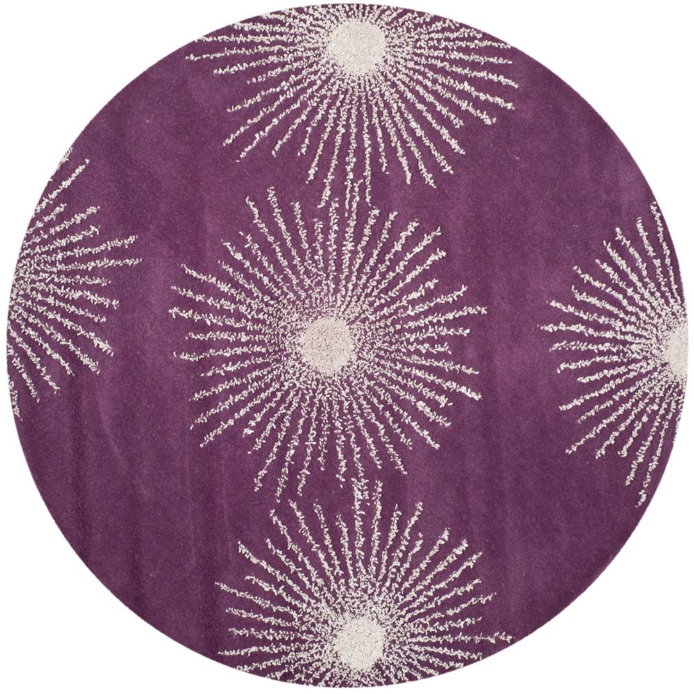 Safavieh Soho Purple/Ivory 8 ft. x 8 ft. Round Area Rug-SOH712P-8R ...