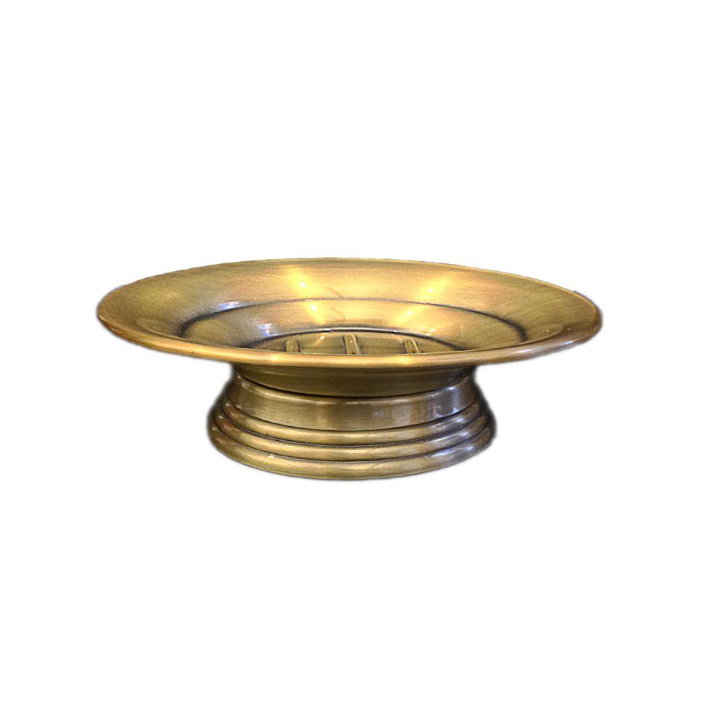 Homewear Antique Brass Collection 6 In Soap Dish In Brushed Brass 7554 Soap The Home Depot