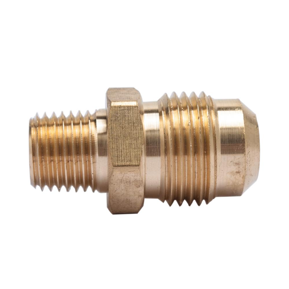 LTWFITTING 1/2 in. Flare x 3/8 in. MIP Brass Adapter Fitting (5-Pack ...
