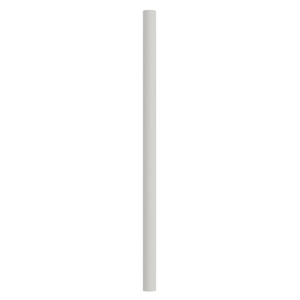 SOLUS 10 ft. White Outdoor Direct Burial Aluminum Lamp Post fits Most ...
