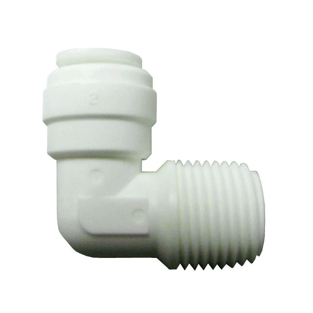 Quick Connect 1 2 In X 3 8 In Plastic 90 Degree OD X MPT Elbow PL