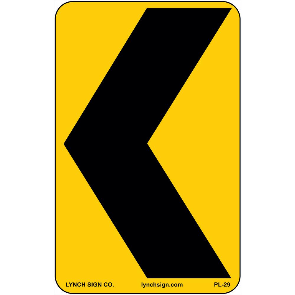 Unbranded 12 in. x 18 in. Left Arrow Sign Printed on More Durable ...