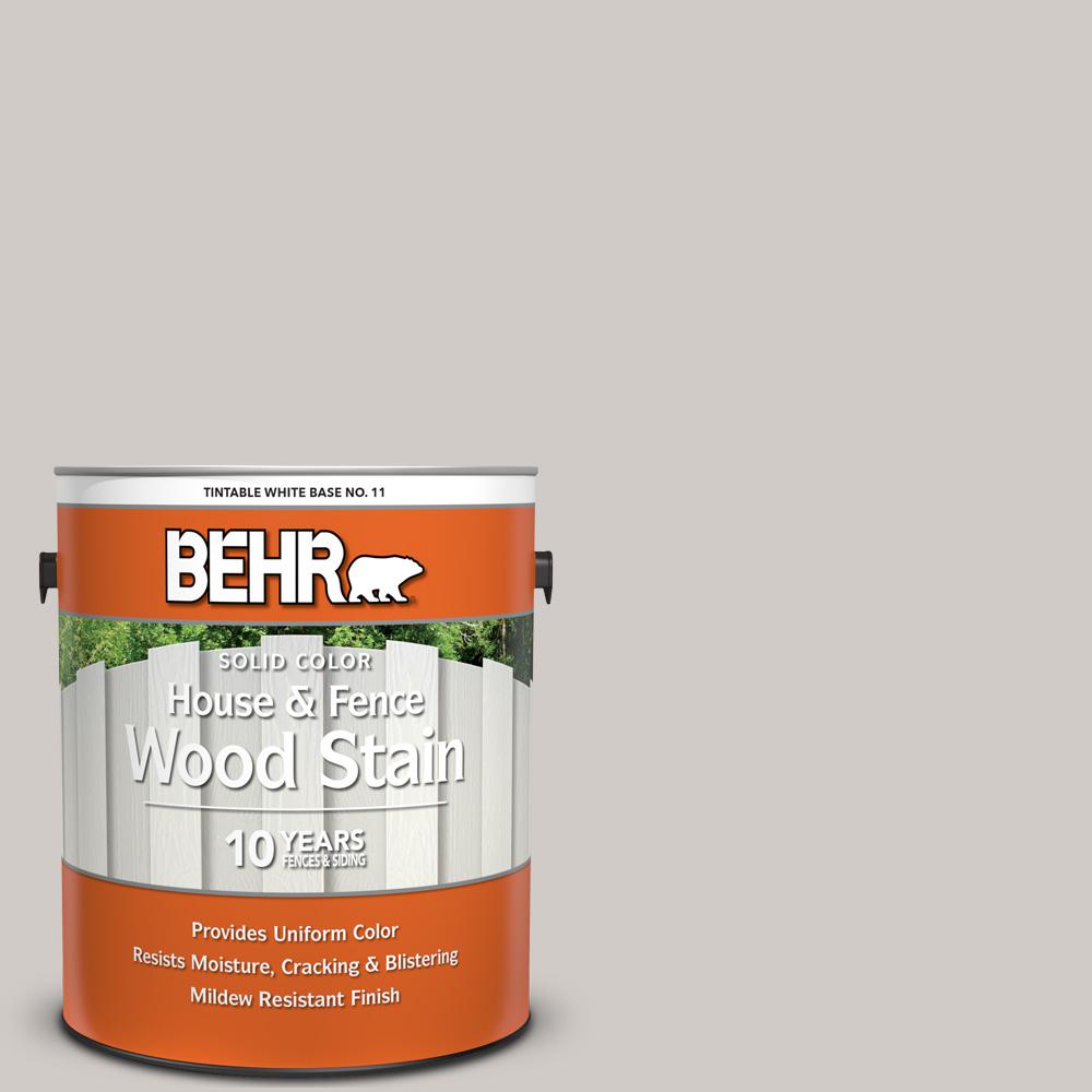 BEHR 1 gal. #HDC-NT-20 Cotton Grey Solid Color House and Fence Exterior ...