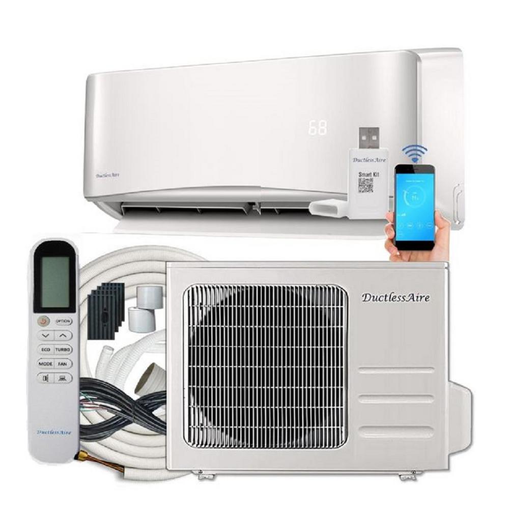 AUX 24,000 BTU Ductless Mini Split Air Conditioner with Heat Pump 17 ...