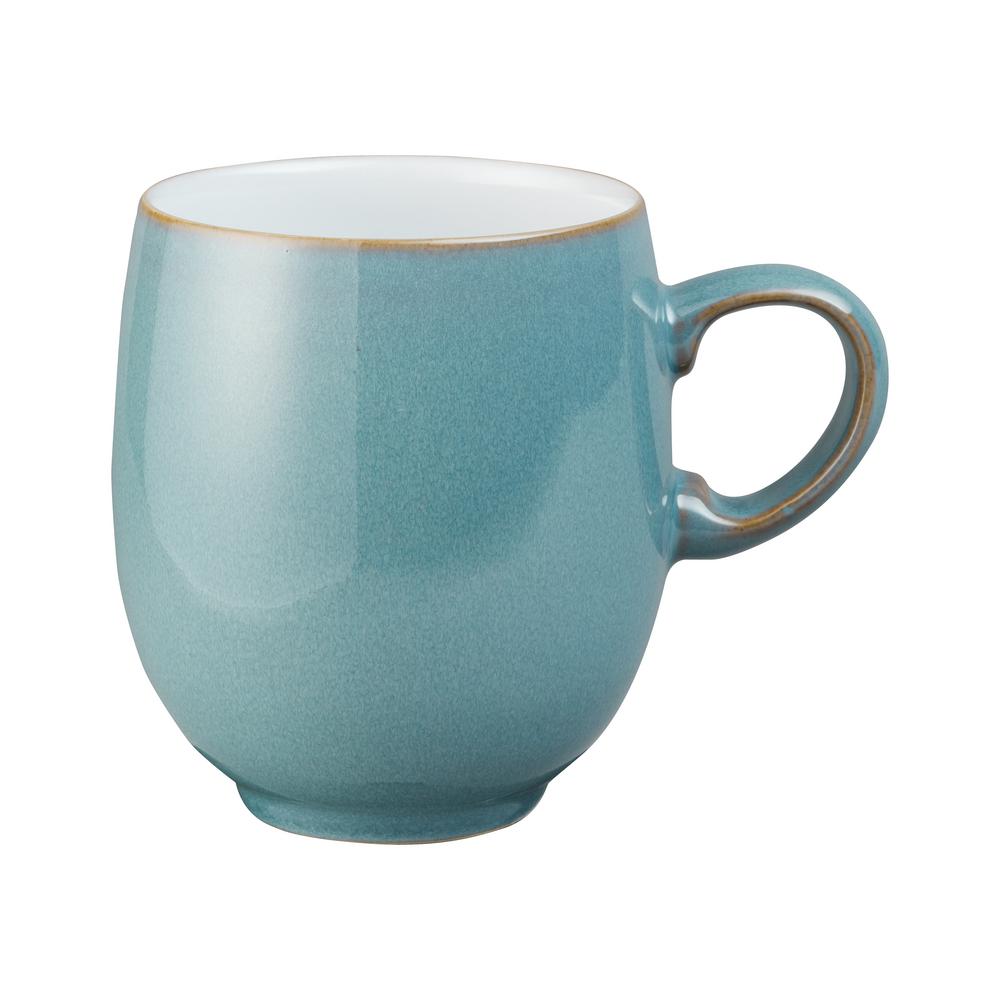 Denby Azure 13.52 oz. Turquoise Stoneware Large Coffee Mug-AZR-112 ...