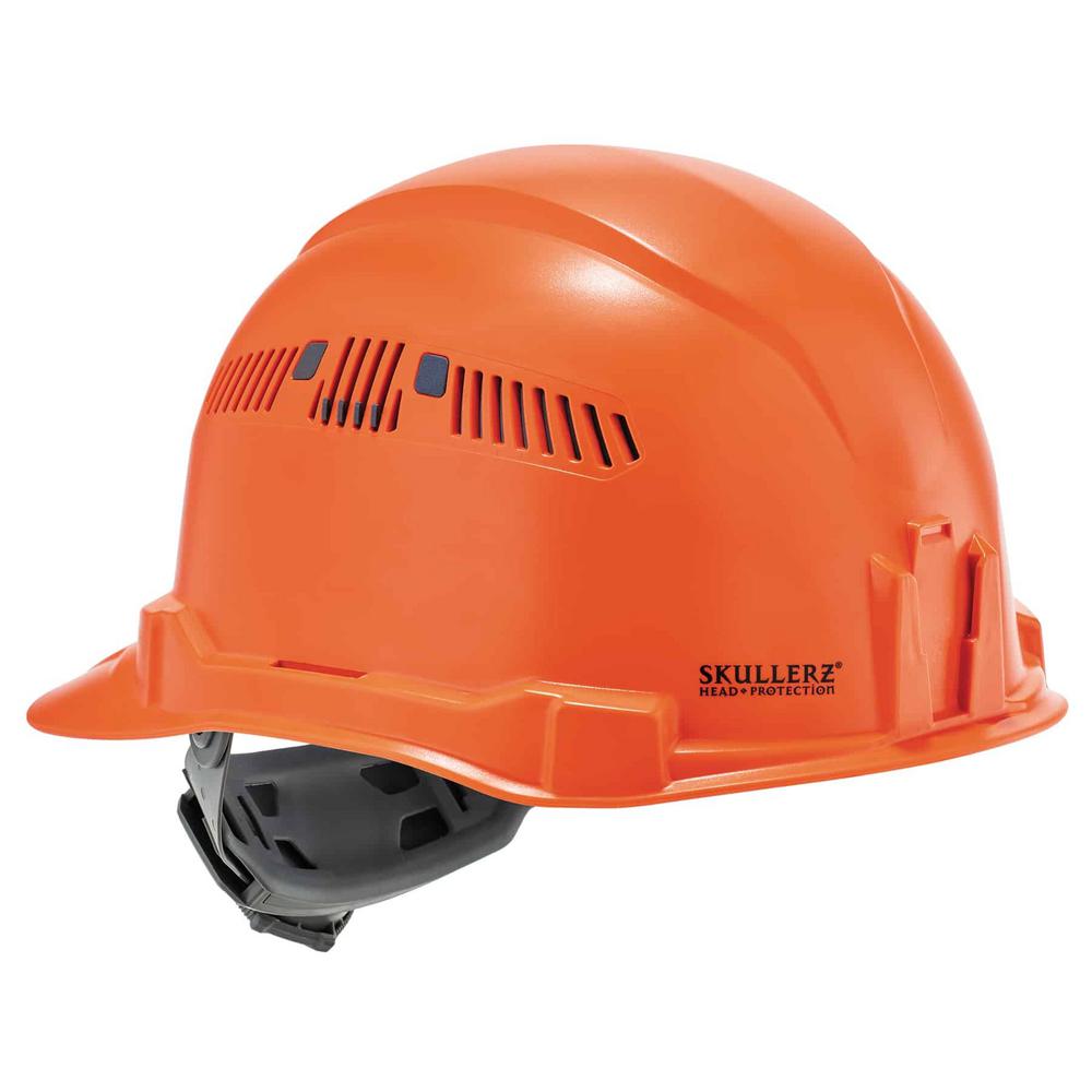 Ergodyne Skullerz Orange Class C Hard Hat Cap Style Vented Ratchet ...