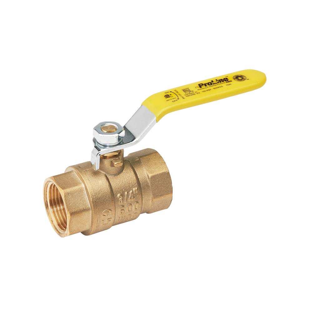 ProLine 3/4 in. Brass FPT x FPT Ball Valve (8-Pack)-107-814PP - The ...