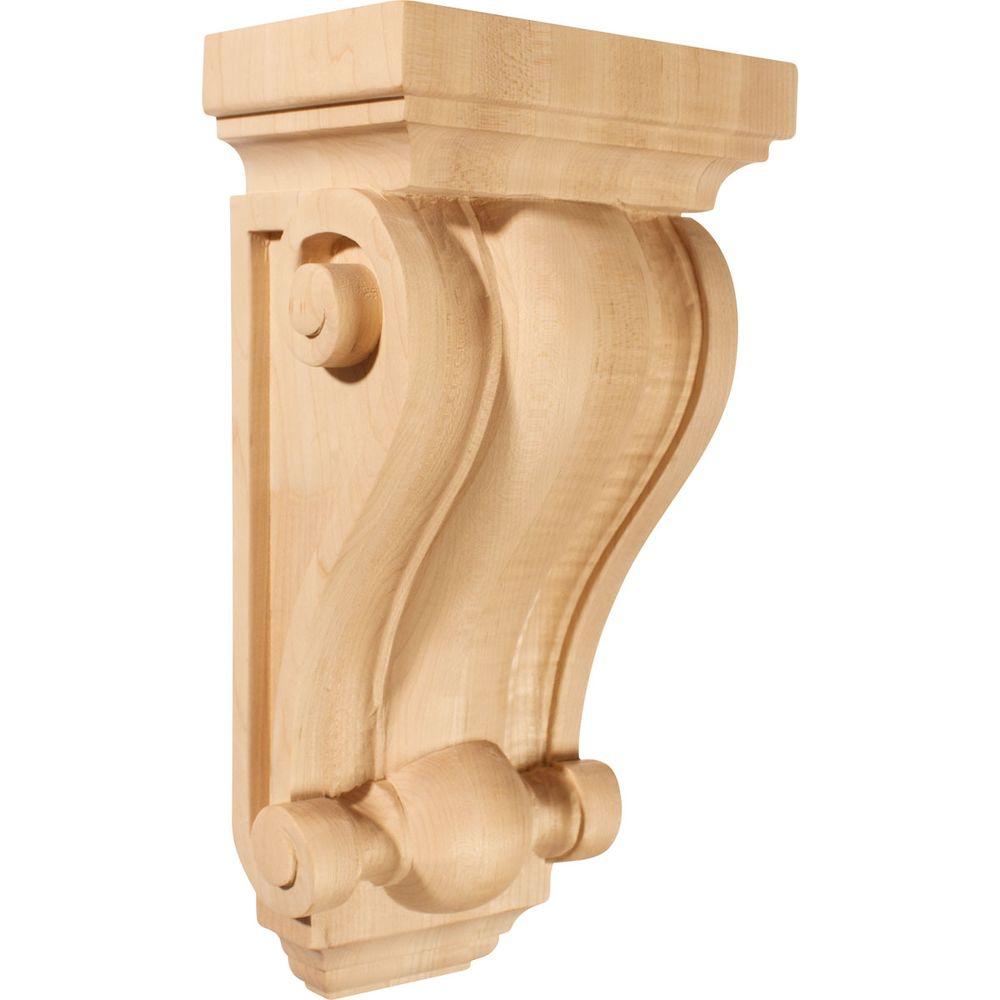 Ekena Millwork 4 in. x 6-1/4 in. x 12 in. Unfinished Wood Alder Cole ...