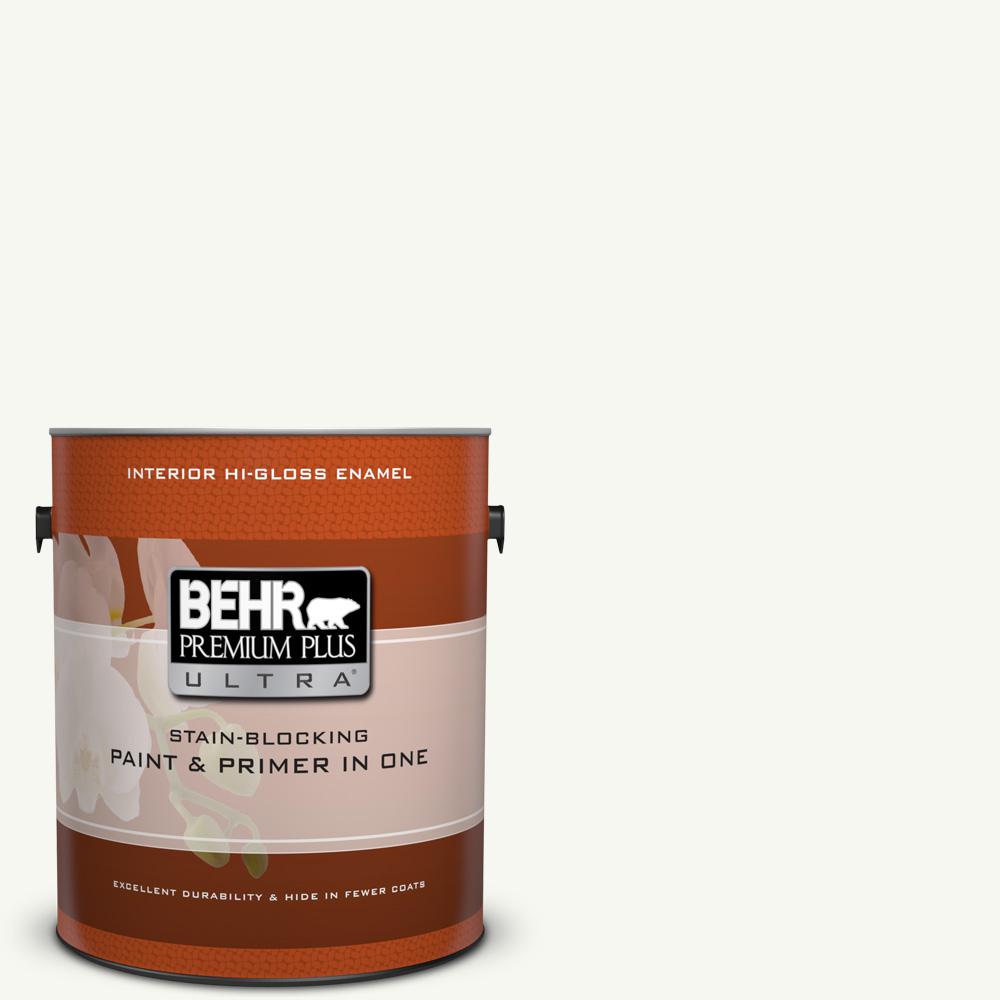 BEHR Premium Plus Ultra 1 gal. #YL-W10 Night Blooming Jasmine Hi-Gloss ... BEHR Premium Plus Ultra 1 gal. #YL-W10 Night Blooming Jasmine Hi-Gloss ...