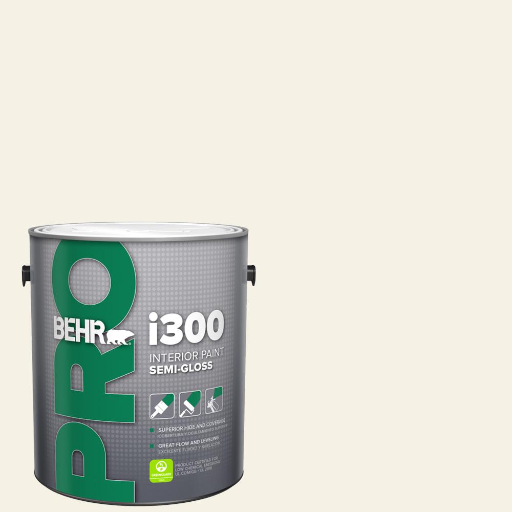 BEHR PRO 1 gal. #BWC-01 Simply White Semi-Gloss Interior Paint-PR37001 ...