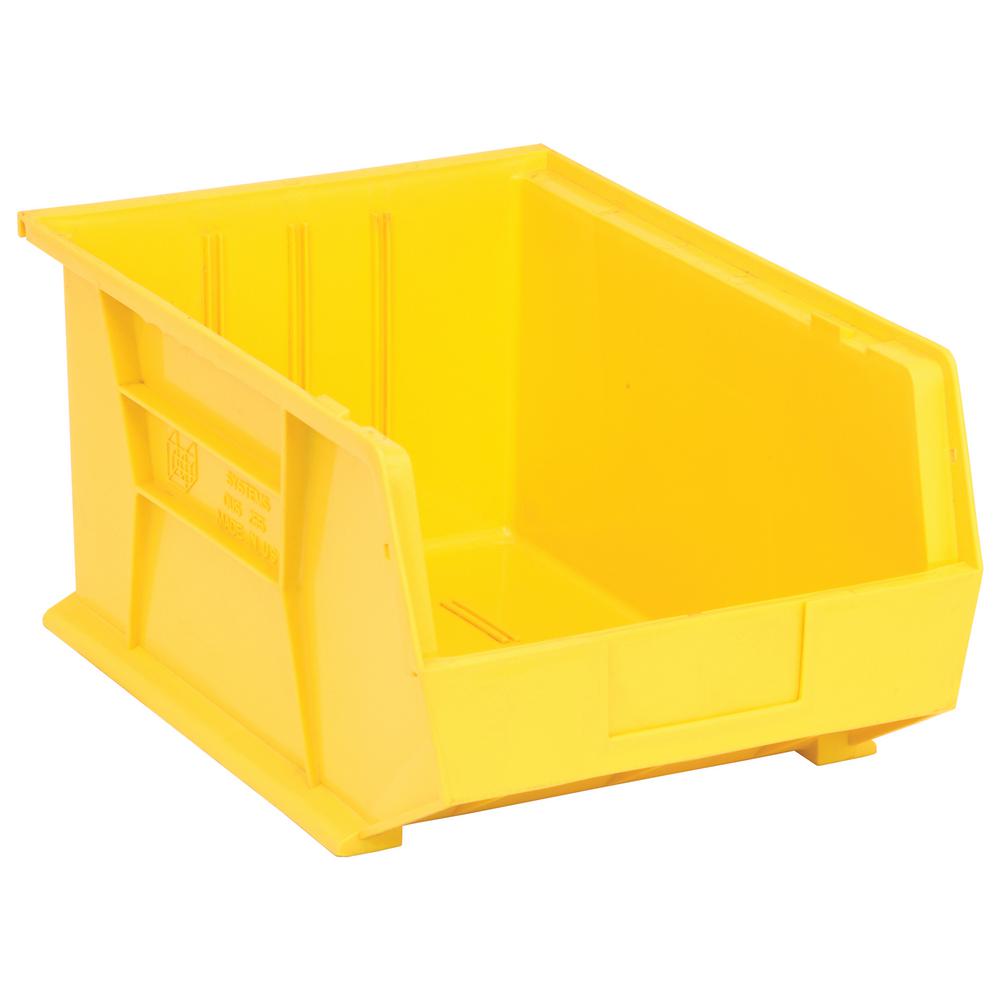 Ultra Series Stack and Hang 8.9 Gal. Storage Bin in Yellow (4-Pack ...