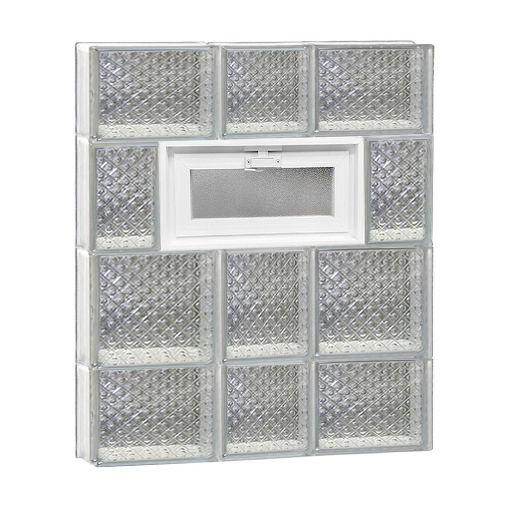 Clearly Secure 21.25 in. x 27 in. x 3.125 in. Frameless Diamond Pattern ...
