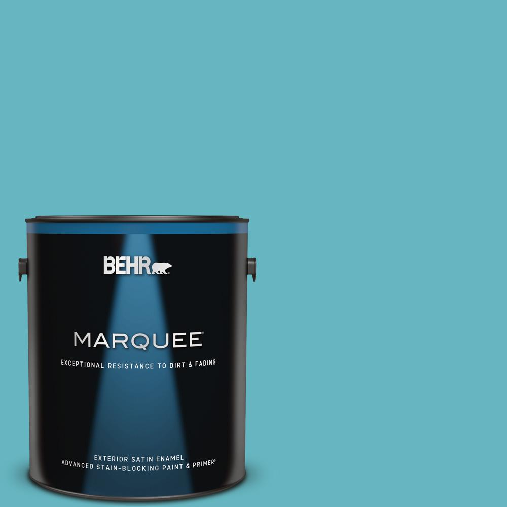 BEHR MARQUEE 1 gal. #520D-5 Tropical Tide Satin Enamel Exterior Paint ...
