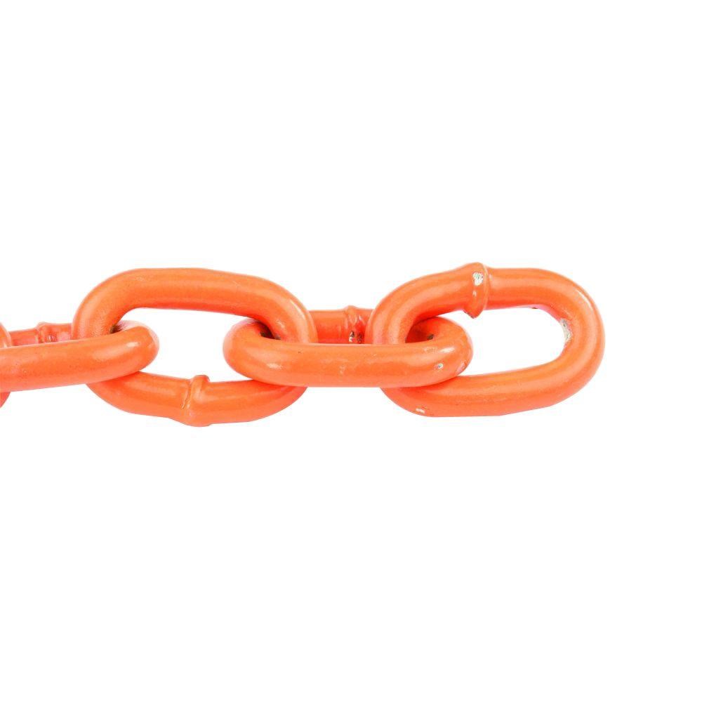 Everbilt 5/16 in. x 1 ft. Grade 43 Plated Steel High Test Chain, Orange ...