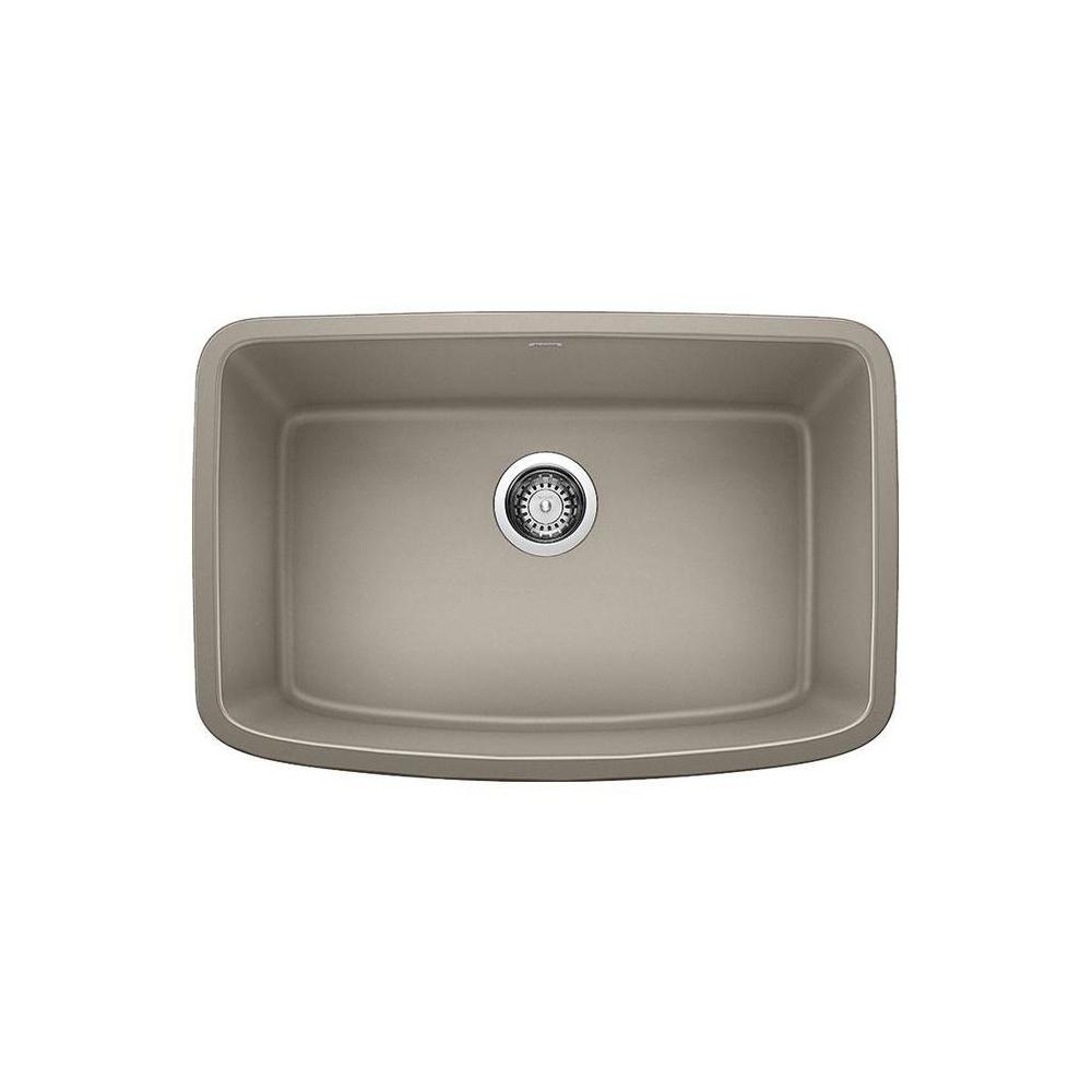 Blanco Valea Undermount Granite 27 in. x 18 in. Single Bowl Kitchen ...