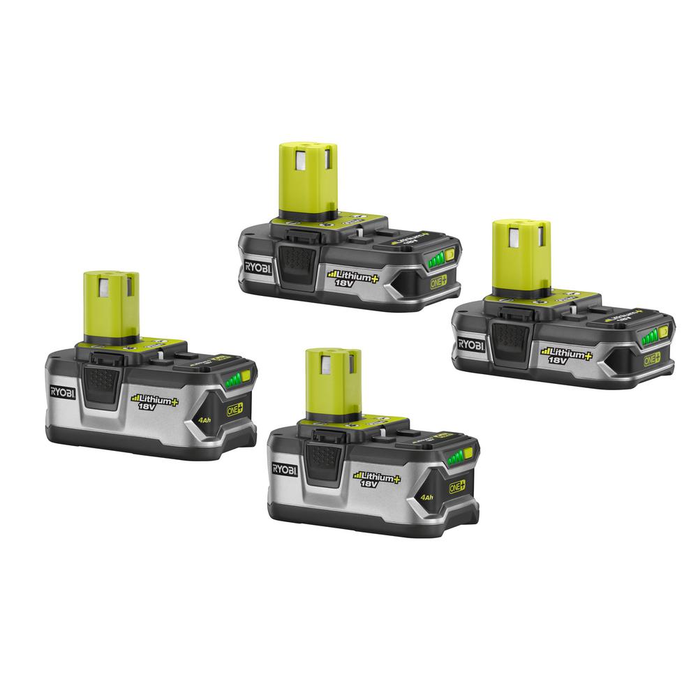 Ryobi 18-Volt ONE+ Lithium-Ion LITHIUM+ High Capacity Battery Kit with ...