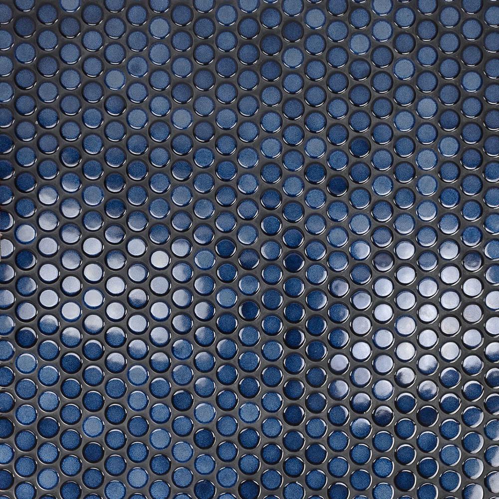 Ivy Hill Tile Joy Blue Circles 12.25 in. x 12.25 in. 6mm Polished ...
