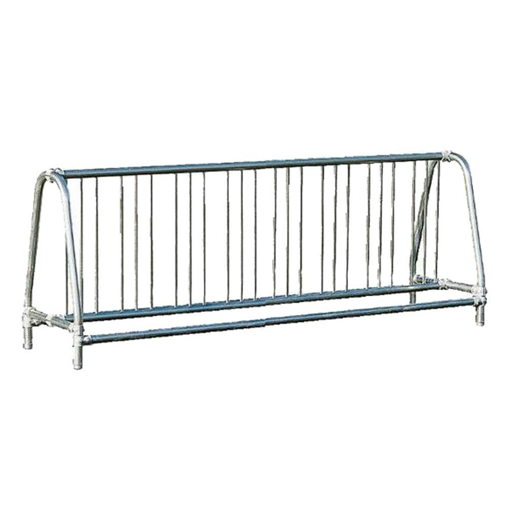 Ultra Play 8 ft. Galvanized Commercial Park Double Sided Bike Rack ...
