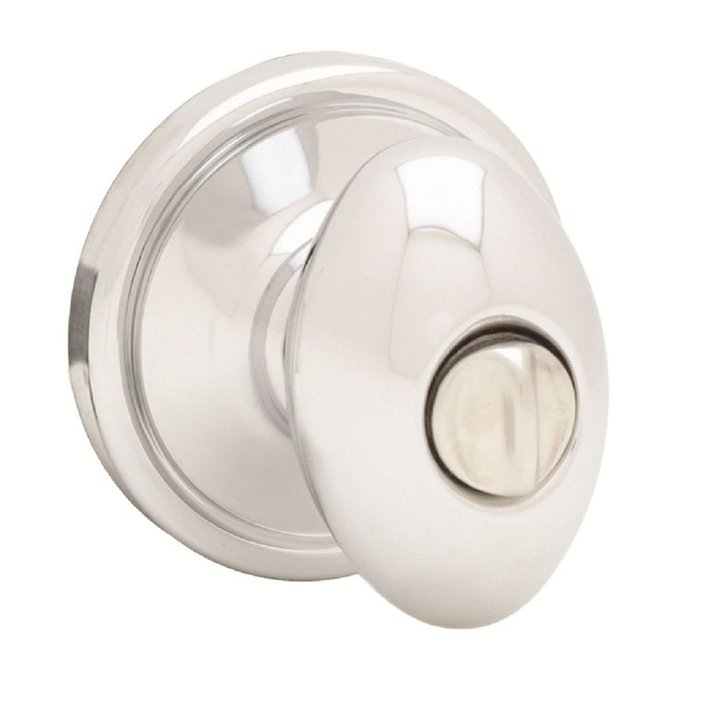 Kwikset Laurel Polished Chrome Bedbath Knob 730l 26 Rcal Rcs The Home Depot