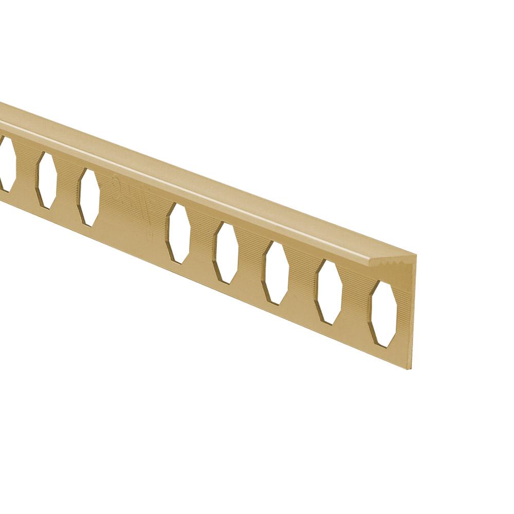 Emac Novosuelo Matt Gold 3/8 in. x 98-1/2 in. Aluminum Tile Edging Trim ...