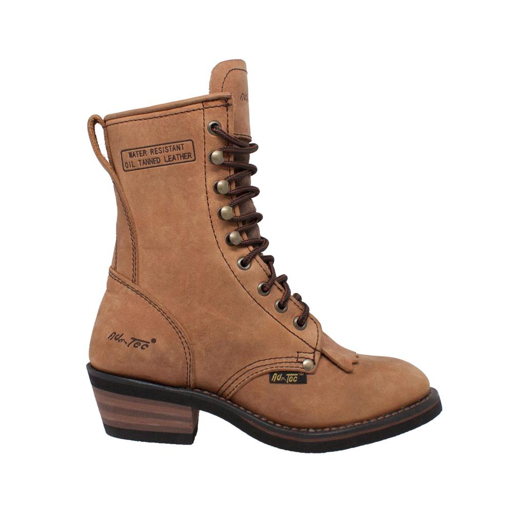 AdTec Women's Size 8 Tan Leather 8 in. Cowboy Boots-8224-M080 - The ...