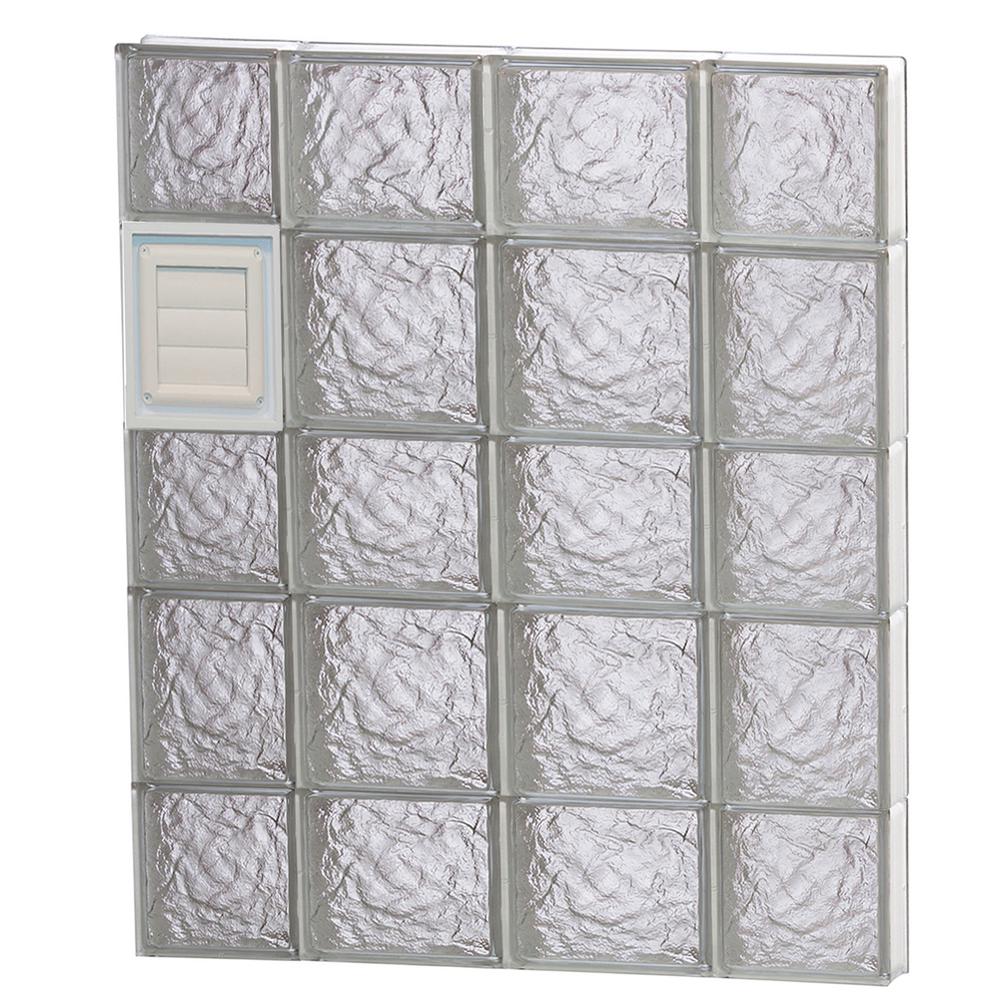 Clearly Secure 27 in. x 32.75 in. x 3.125 in. Frameless Ice Pattern ...