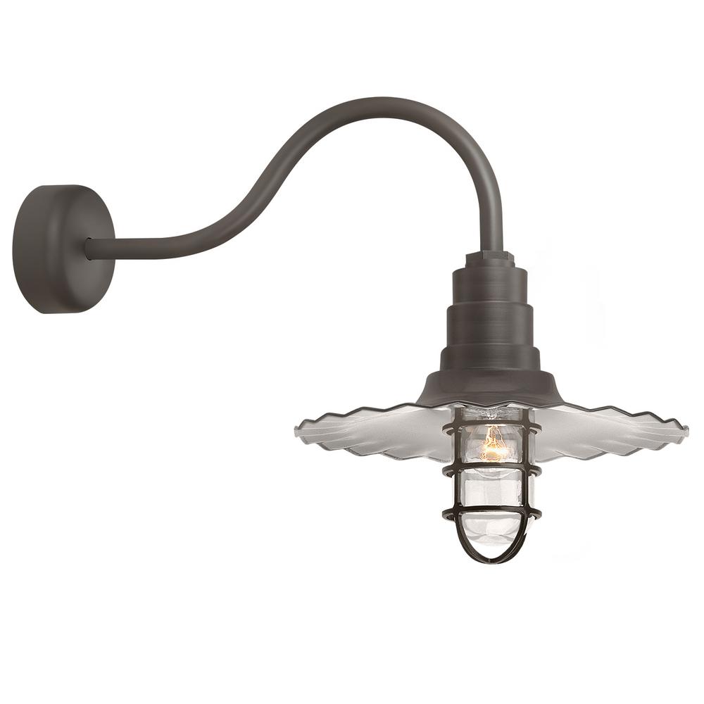 Troy RLM Radial Wave 18 in. Shade 23 in. Arm 1-Light Textured Bronze ...