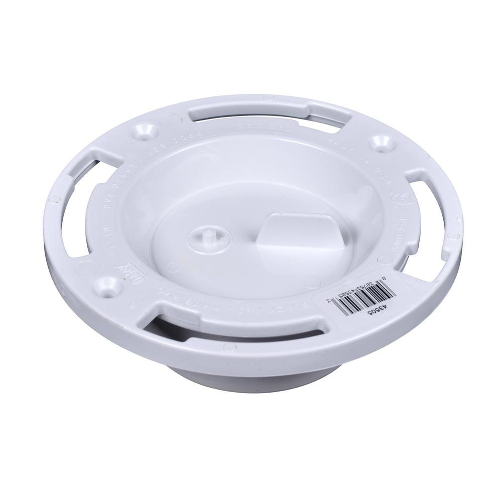 Oatey Level Fit 3 Or 4 In PVC Closet Flange With Test Cap 435052 The Oatey Level Fit 3 Or 4 In PVC Closet Flange With Test Cap 435052 The