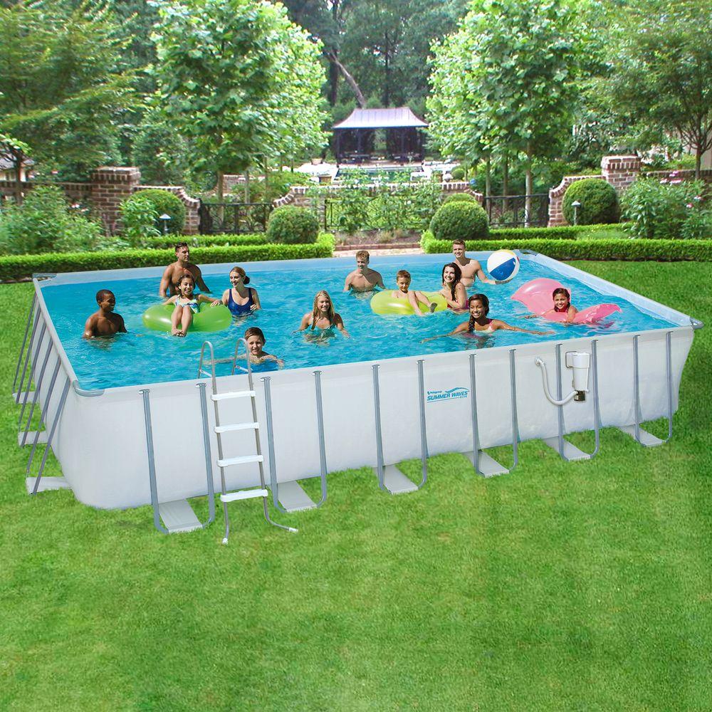Summer Waves Elite 12 Ft X 24 Ft Rectangular 52 In Deep Metal Frame Summer Waves Elite 12 Ft X 24 Ft Rectangular 52 In Deep Metal Frame