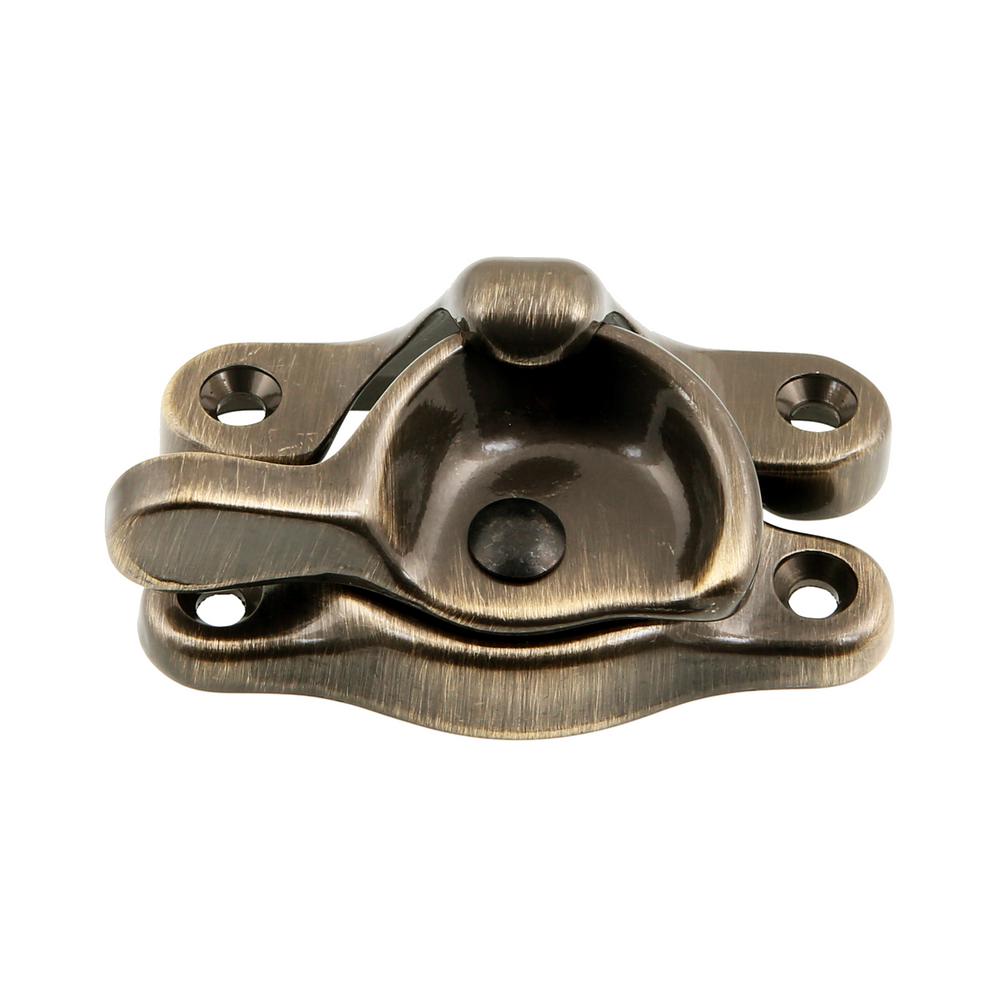 Bright Nickel Solid Brass Window Sash Lock-21020-014 - The Home Depot
